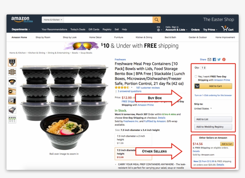 Buy Box Example - Bento Food Storage Containers By Freshware - Bento ...