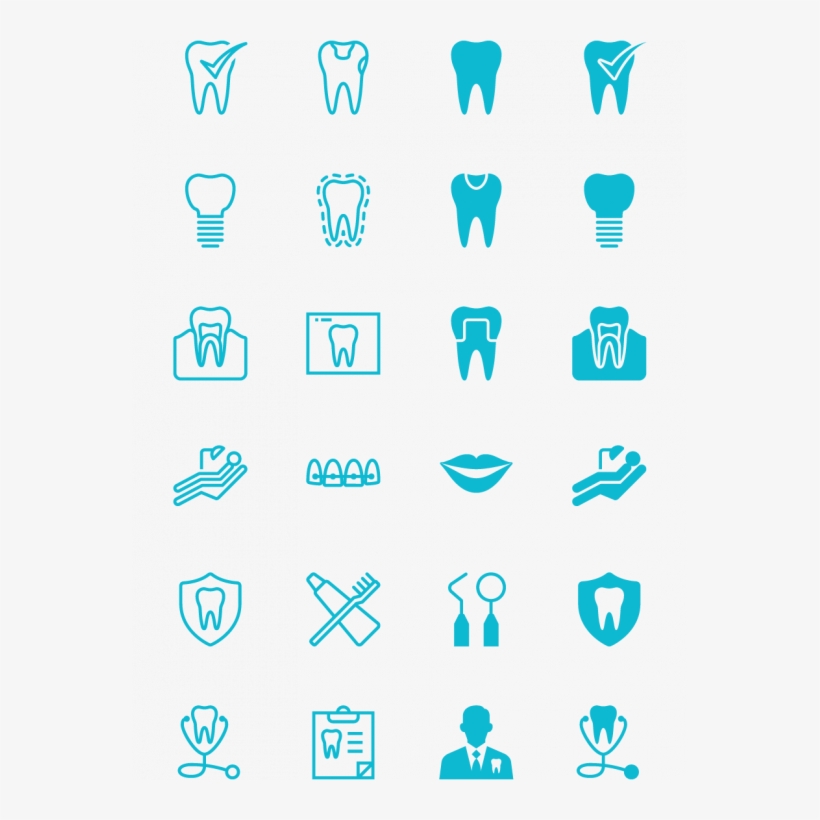 Dental Icon Set 2 - 歯科 アイコン - 555x740 PNG Download - PNGkit