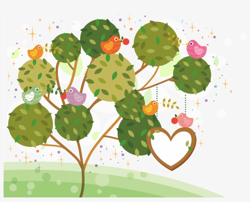 This Backgrounds Is Cartoon Tree About Small Tree, - Vector Graphics ...