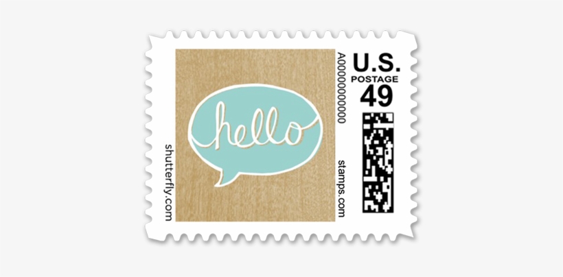 Hello Bubble Small Personalized Postage Stamps - Postage Stamp ...