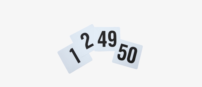 Winco Tbn-50 Table Numbers Cards - Plastic Table Marker Number Cards ...