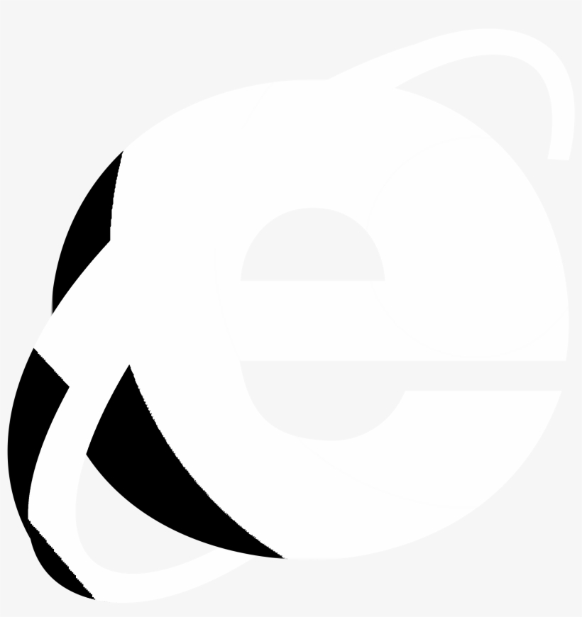 Internet Explorer Logo Black And White - 2400x2400 PNG Download - PNGkit