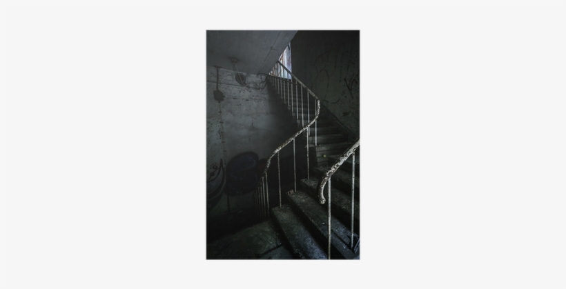 Horror Staircase And Hidden Creepy Hand Poster • Pixers® - Art ...