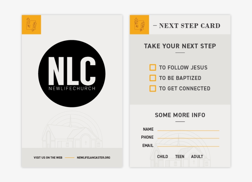 Next Steps Card Design Layout Design Logo Church Branding - Design ...