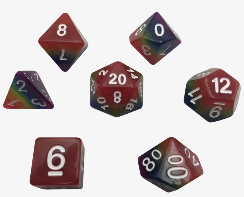 Set Of 7 Rainbow Colored Solid Polyhedral Rpg Dice - Dice - 3264x2448 ...