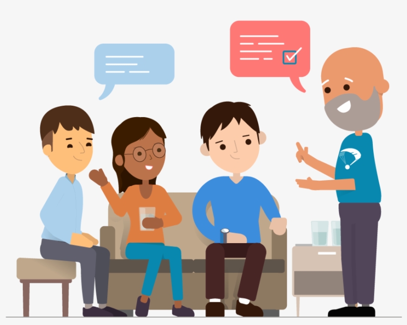 Group On Couch - Cartoon - 1001x824 PNG Download - PNGkit