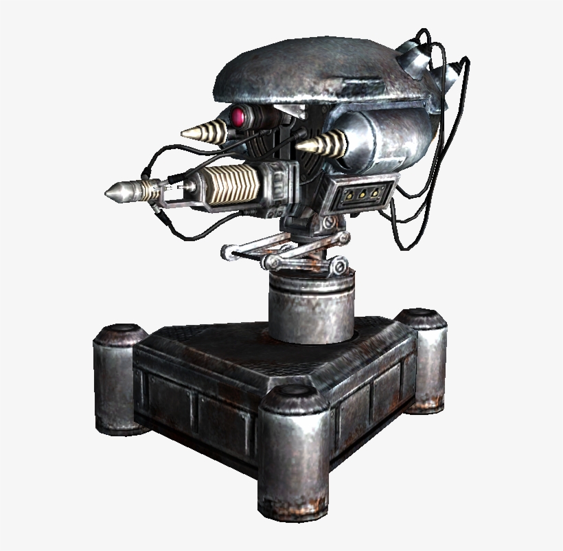 Fo3 Automated Turret - Fallout New Vegas Turret - 719x802 PNG Download ...