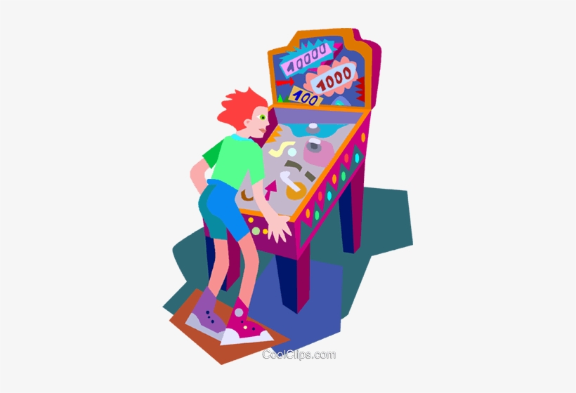 Pinball Machine Royalty Free Vector Clip Art Illustration - Pinball ...