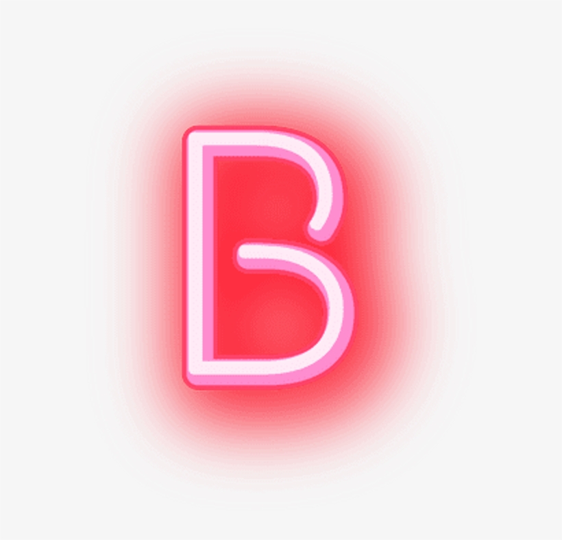 Download Transparent B Letters Neon Glowing Words Ela Grammer Cool ...