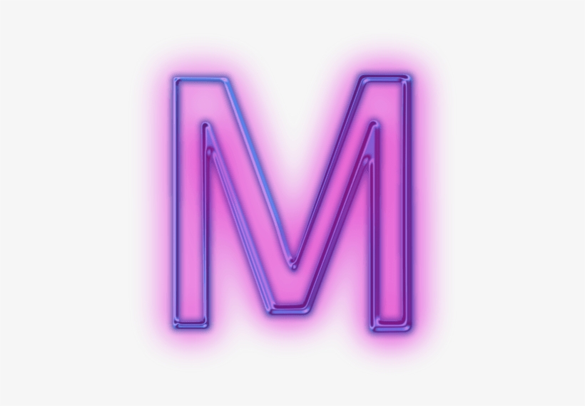 Download Transparent Neon Letter M Png - PNGkit