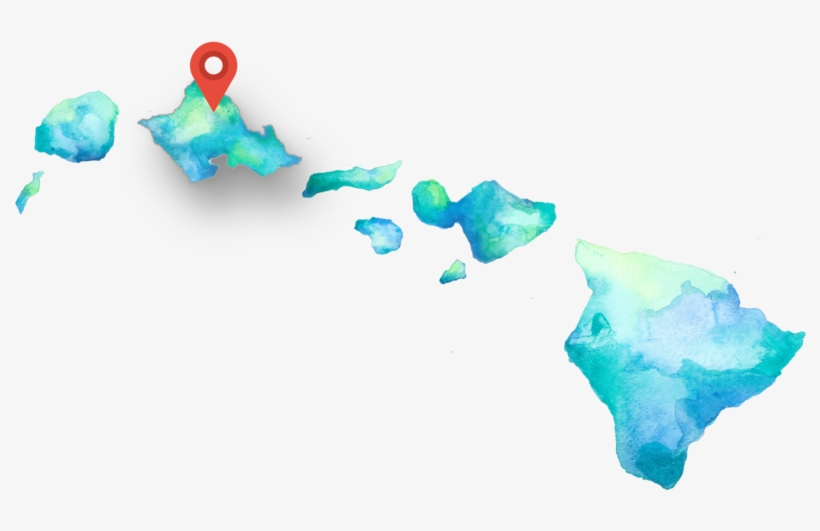 Oahu Header - Map - 1000x591 PNG Download - PNGkit
