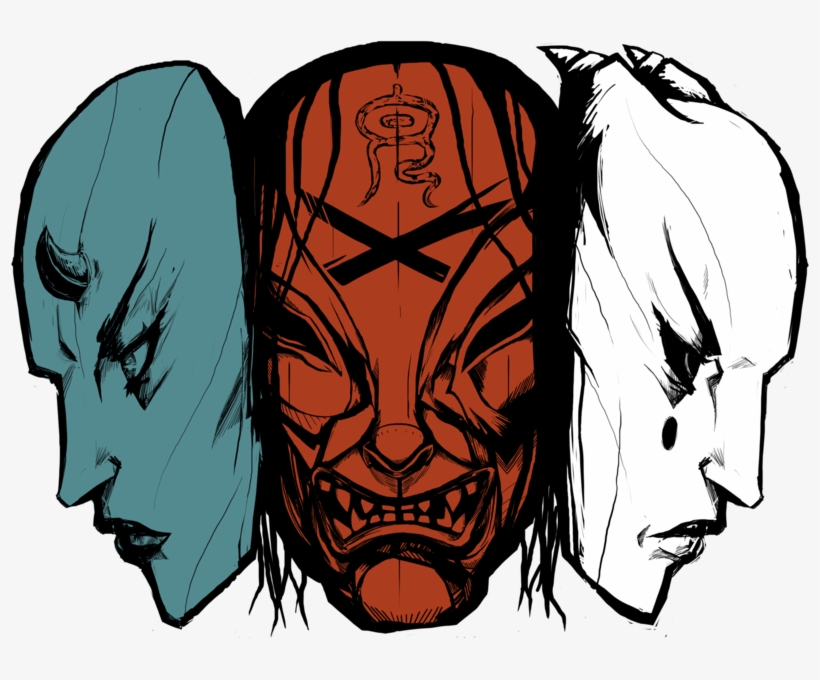 Svg Black And White Stock Devil By Genesischant On - Demon Mask Drawing ...