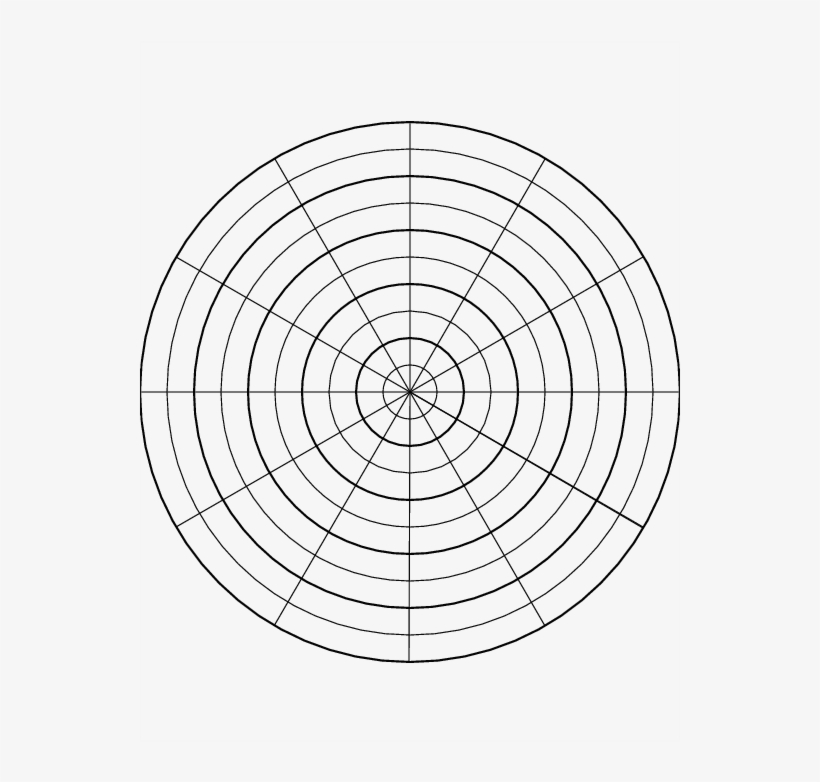 Download Transparent A Png Image Of A Polar Line Grid - Clock Numeral ...