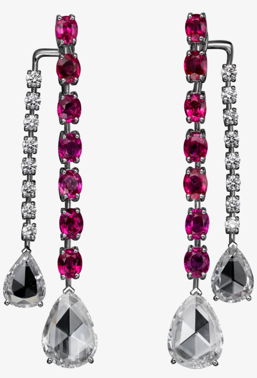 Two Pear Shaped Modified Brilliant Cut Diamonds Totaling - Earrings ...