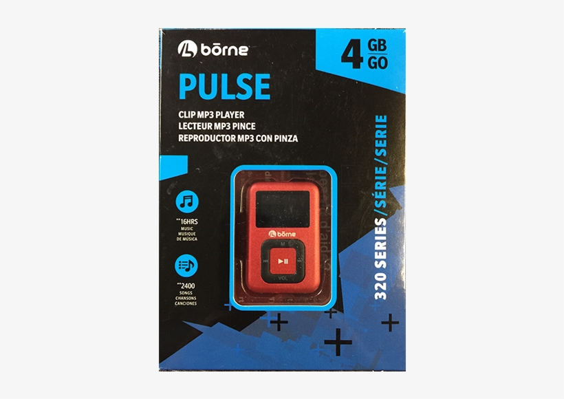 Borne Pulse Clip Mp3 Player 4gb - Mp3 Player - 500x500 PNG Download ...