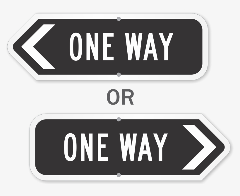 One Way Directional Sign - Sign - 800x800 PNG Download - PNGkit