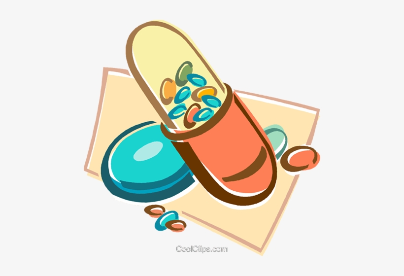 Pill, Capsule Royalty Free Vector Clip Art Illustration - Drug Abuse ...