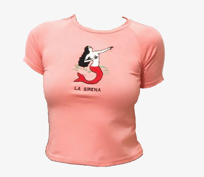 Mermaid Pink Shirt T Shirt Polyvore Moodboard Filler - Clothing ...