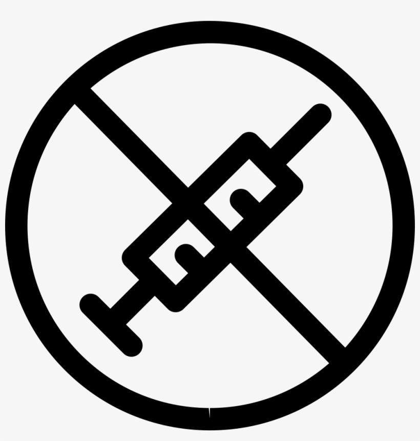 Syringe Prohibition Sign Outline Variant Comments - No Injection ...