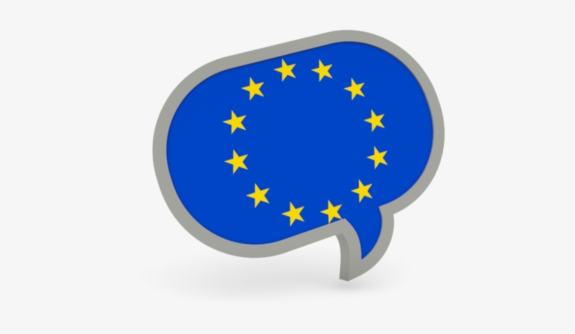 Illustration Of Flag Of European Union - Austrian Flag Speech Bubble ...
