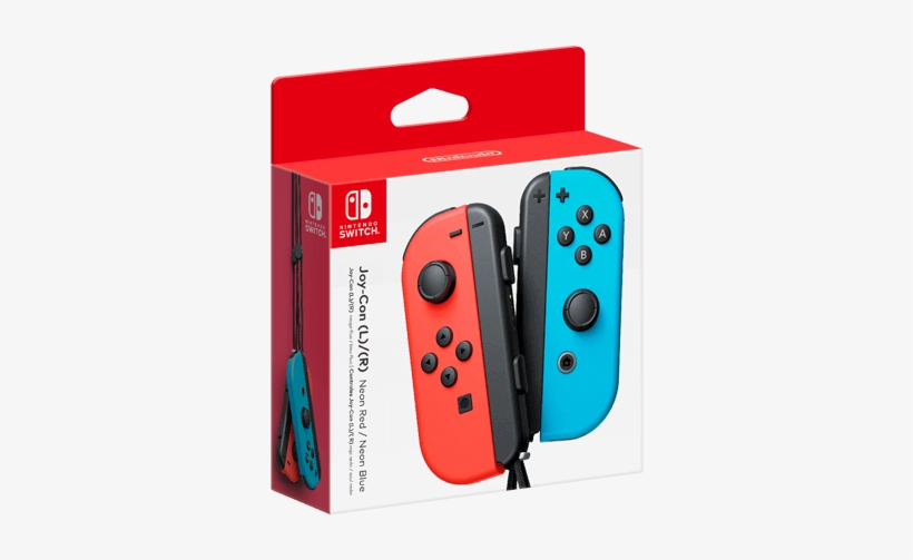 Download Transparent Joy-con™ Neon Red Neon Blue (r) - Red And Blue ...