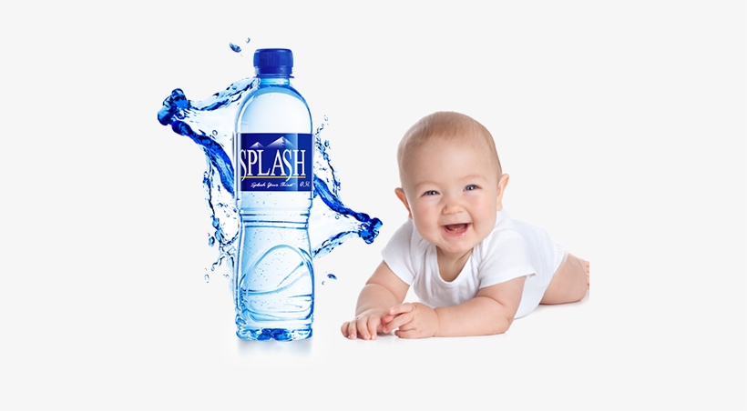 "splash" Spring Drinking Filtered Water - Baby On Transparent ...