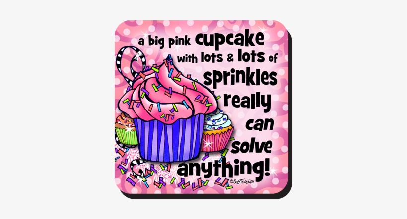 A Big Pink Cupcake With Lots Of Sprinkles Really Can - 'note Cards By ...