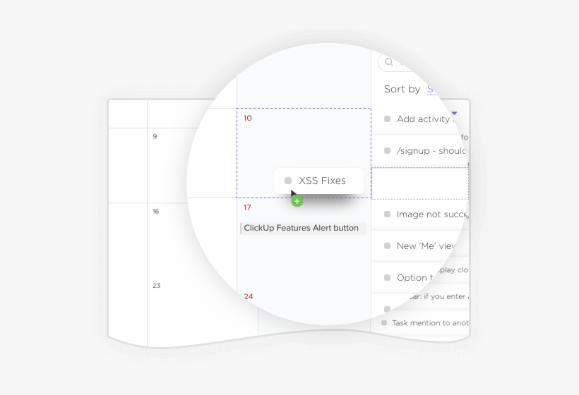 Tasks With A Due Date, Start Date, And/or Time In Clickup - Circle - 690x550 PNG Download - PNGkit