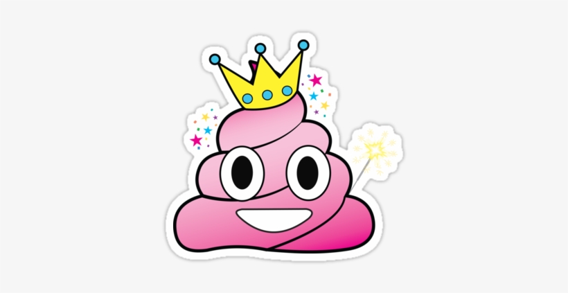 Poop Emoji Png "princess Poop - Pink Princess Poop Emoji - 375x360 PNG ...