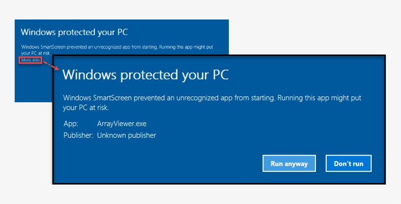 Arrayviewer Installation Blocked - Windows Protected Your Pc After Run ...