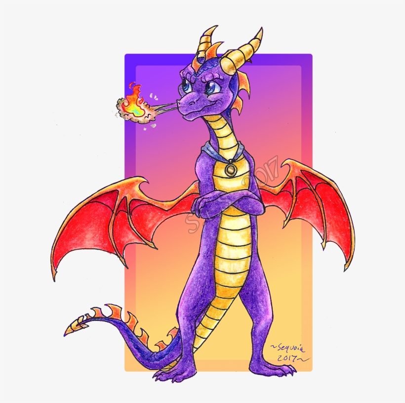Crayon Spyro Doodle - Spyro - 629x734 PNG Download - PNGkit
