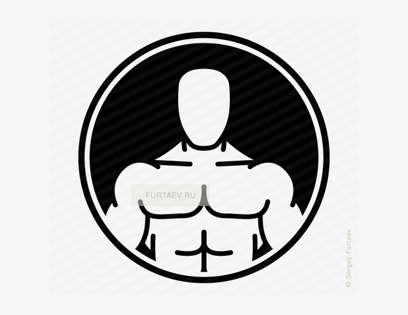 Vector Icon Of Muscular Man Against Circle - Bodybuilding Png Icon - 620x553 PNG Download - PNGkit