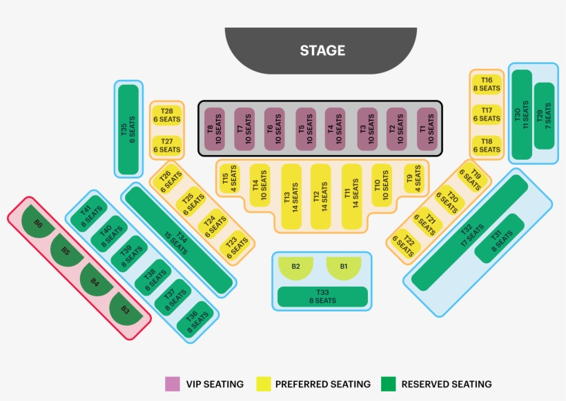 Download Transparent Australian Bee Gees Show Seating Chart - PNGkit