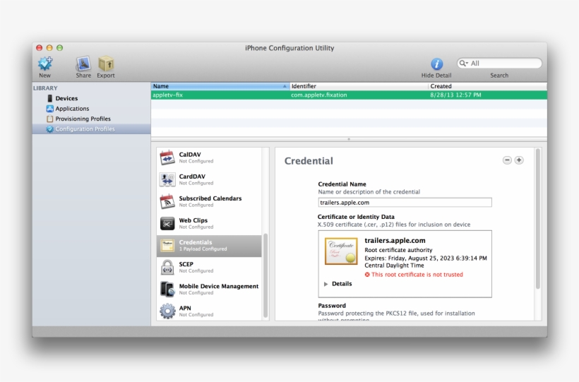 Create The Profile - Iphone Configuration Utility - 2244x1384 PNG ...