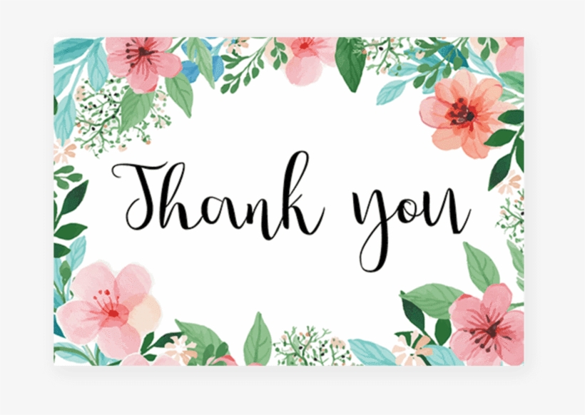 Floral Thank You Cards Printable By Littlesizzle - Printable Floral ...
