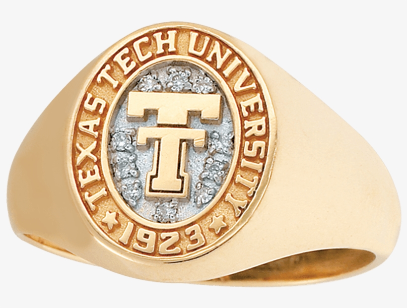 Texas Tech Women's Signet Ring With Diamonds - 800x800 PNG Download ...