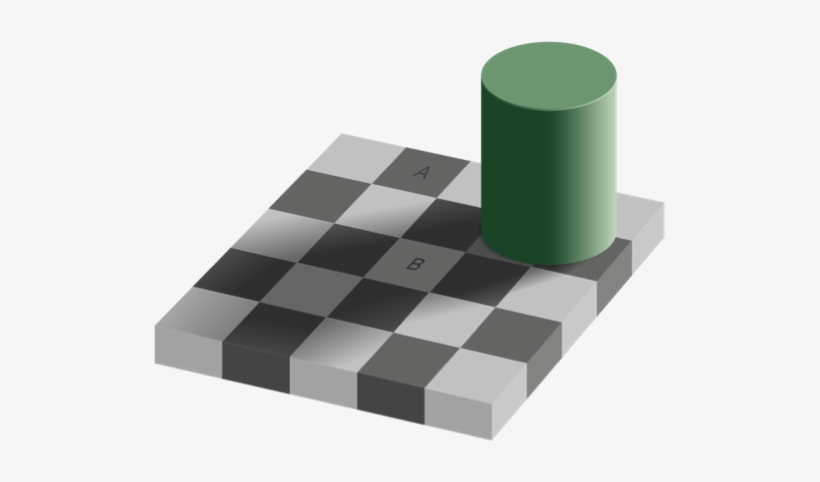 Checker Shadow Illusion - Color Optical Illusions - 546x422 PNG ...