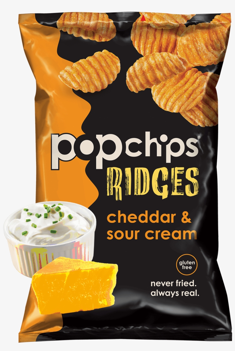 5oz Bag Of Cheddar And Sour Cream Popchips Ridges - Pop Chips ...