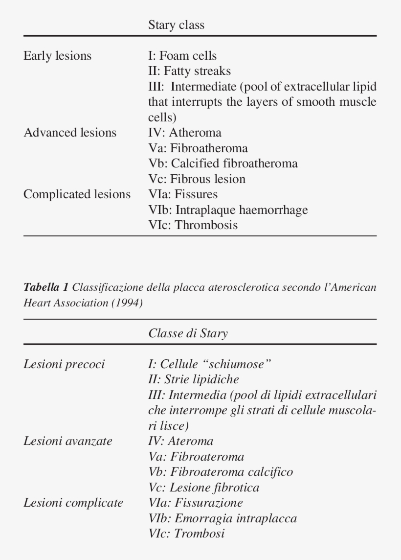 American Heart Association Classification Of Atherosclerotic - Aha ...
