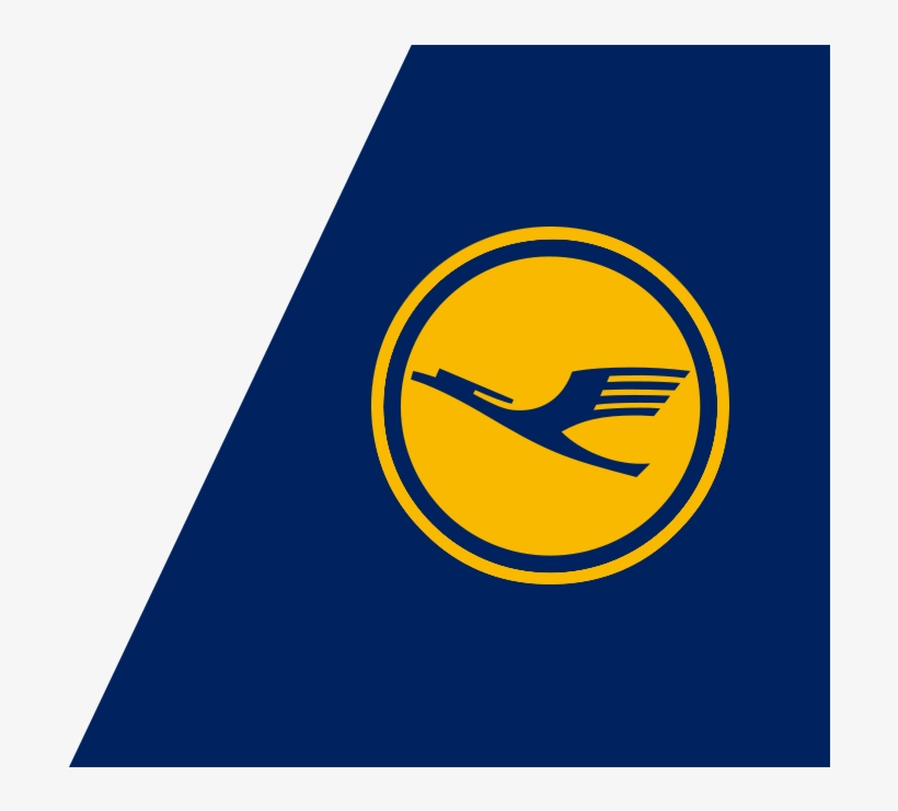 Download Transparent Lufthansa Logo Empennage - Yellow And Blue Airline ...