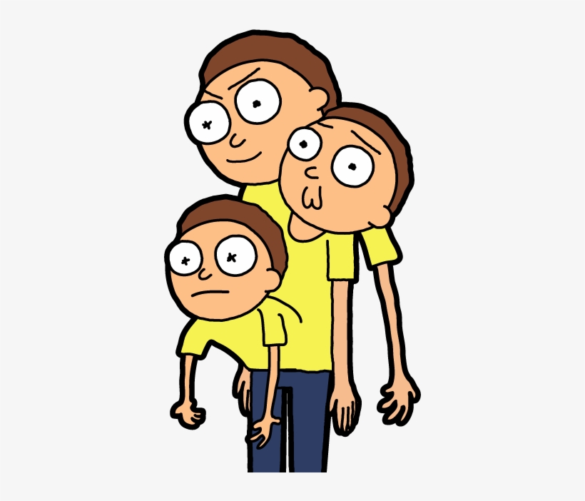 Double Morty - Morty Smith - 408x650 PNG Download - PNGkit