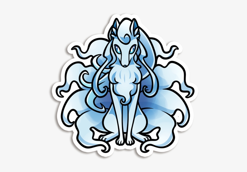 Alolan Ninetails Vinyl Sticker - Ninetales - 500x500 PNG Download - PNGkit