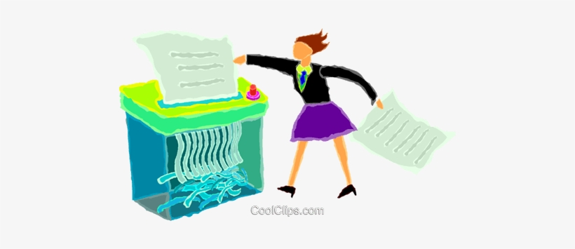 Woman Shredding Paper - Papier Schreddern - 480x275 PNG Download - PNGkit