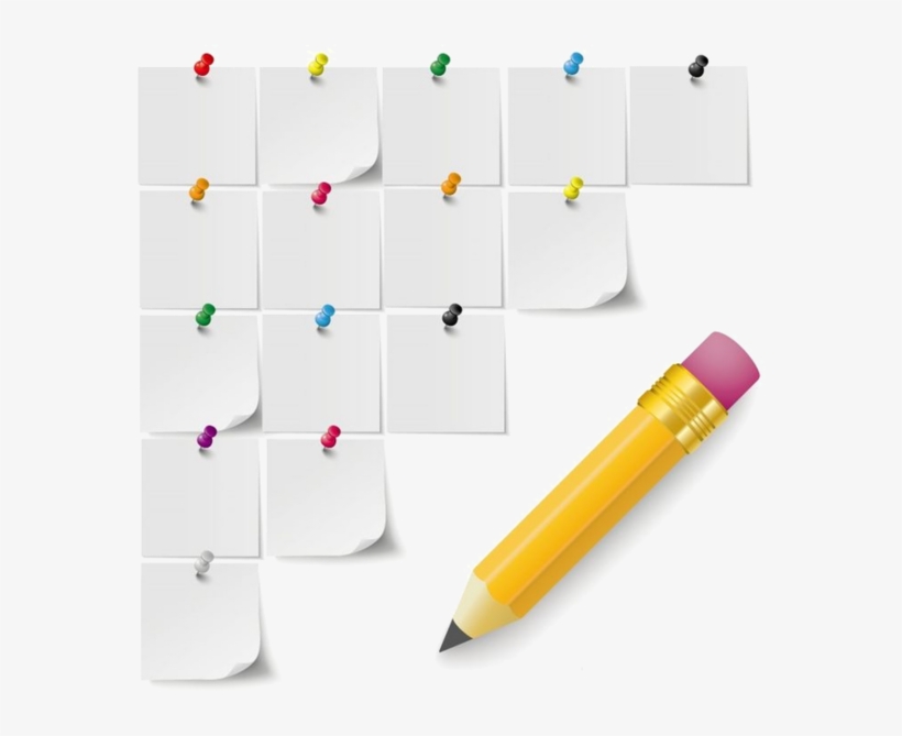 Note Paper And Pencil Vector - Pencil Vector Free Download - 600x600 ...