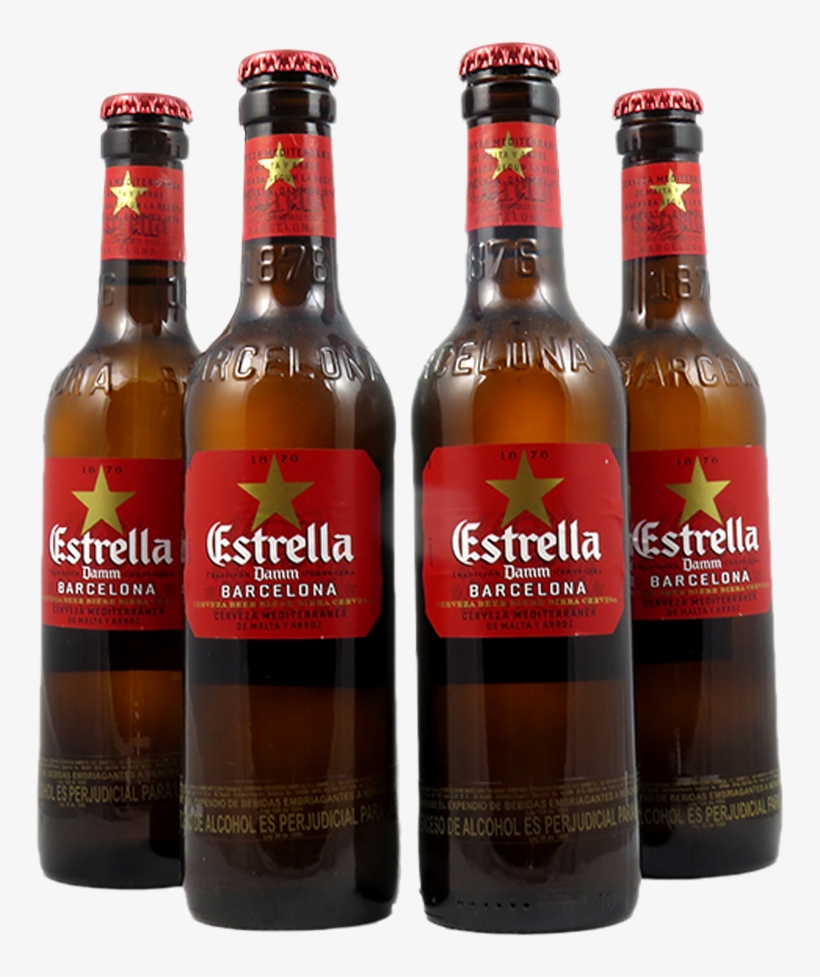 Estrella Damm 24x 330ml Bottles - 1000x1000 PNG Download - PNGkit