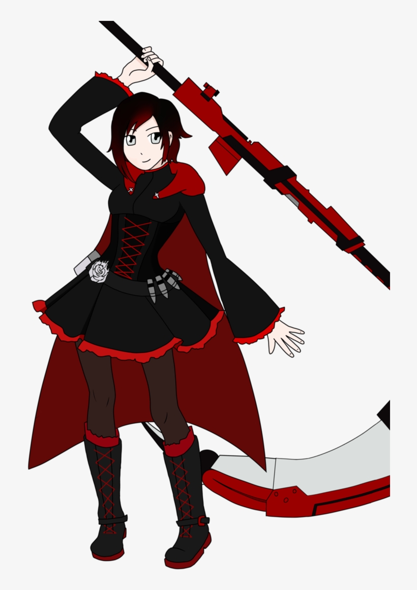 Download Transparent Ruby Rose From Rwby - Anime - PNGkit