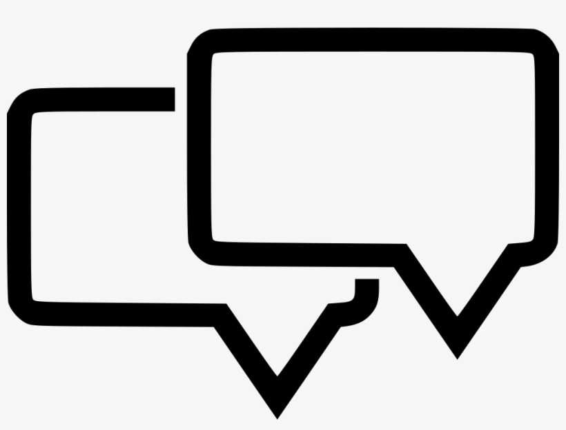 Download Transparent Two Chat Bubbles - Icon - PNGkit