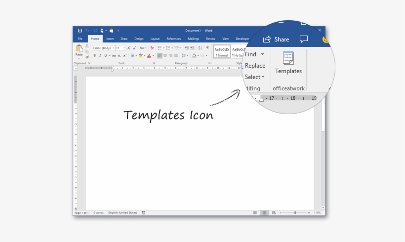 With Just One Click On The Templates Icon On The Home - Ribbon ...
