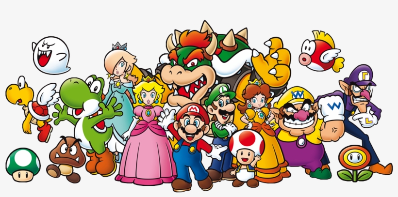 #1- Mario By Nintendo - Mario Group - 640x287 PNG Download - PNGkit