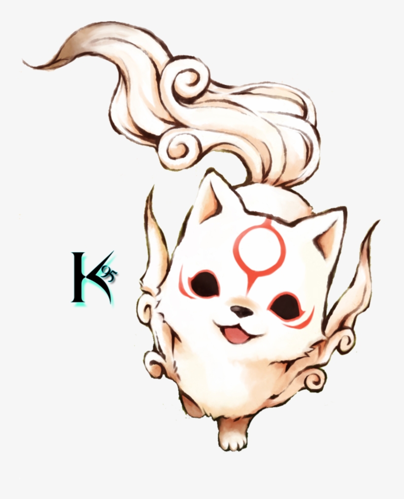 Okami Render By Kawaiptitfolle95-d3fbjl0 - Chibi Okami - 836x956 PNG ...